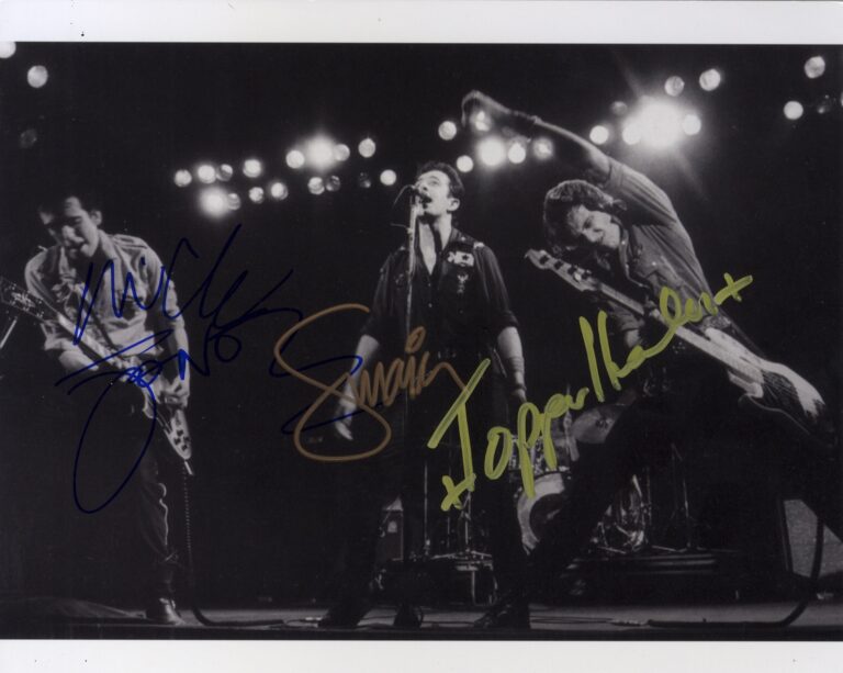The Clash Topper,Mick Jones & Paul Simonon Signed 8×10 - Shanks Autographs