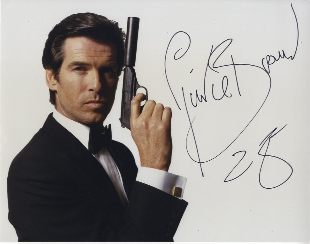 Pierce Brosnan James Bond Signed 11×14 Photo B - Shanks Autographs